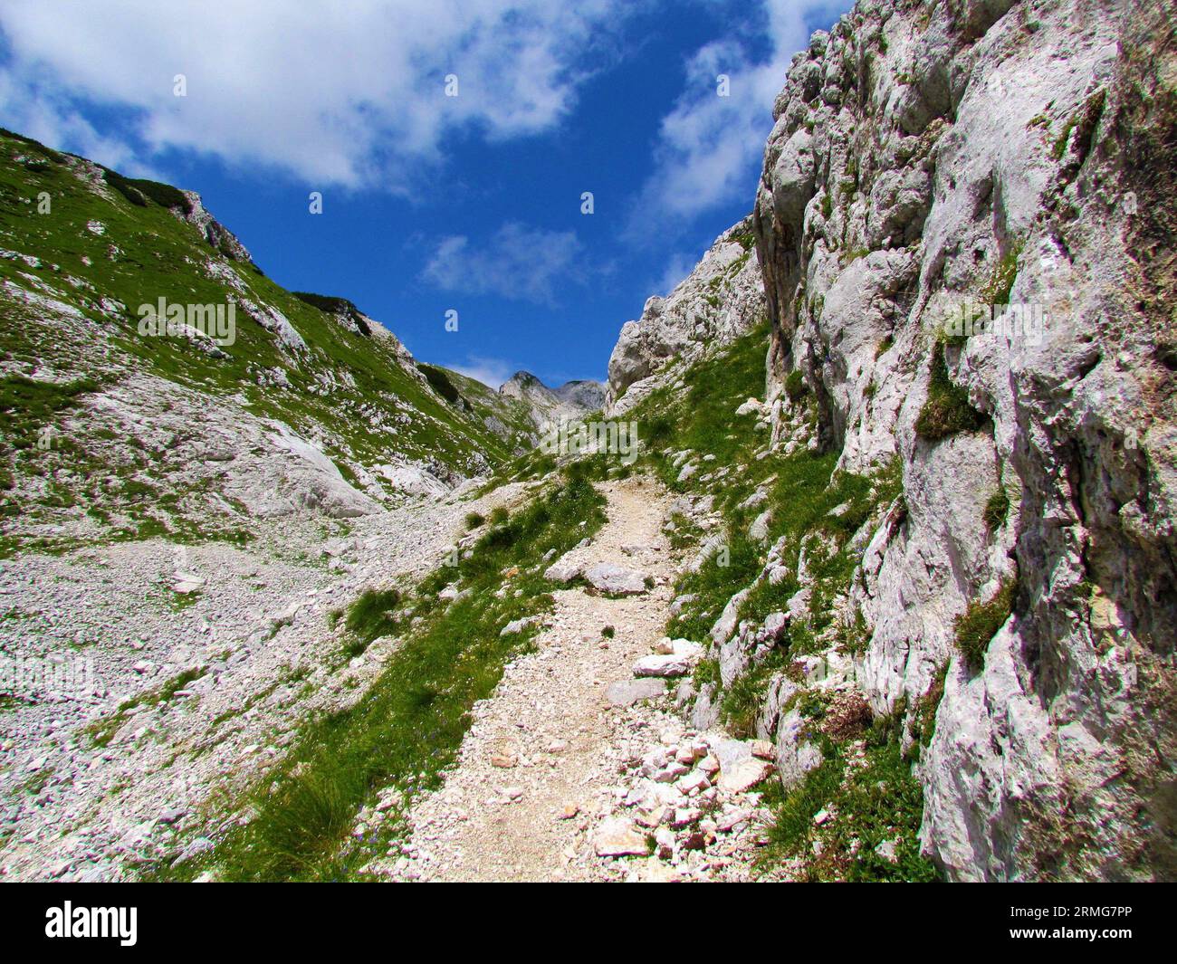 High alpine valley in Triglav national park and Julian alps, Slovenia ...