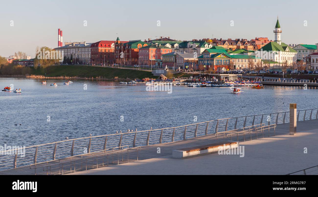 Kazan, Russia - May 7, 2022: Old Tatar Sloboda panoramic street view ...