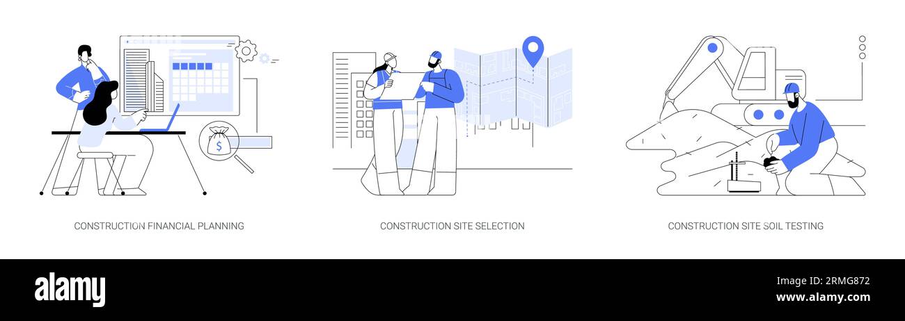 Building planning abstract concept vector illustrations Stock Vector ...