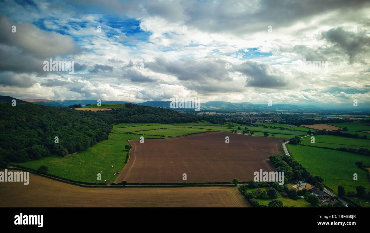 Scenic aerial photo of the nature in UK during the summer Stock Photo ...