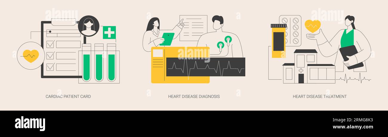 Heart attack abstract concept vector illustrations Stock Vector Image ...