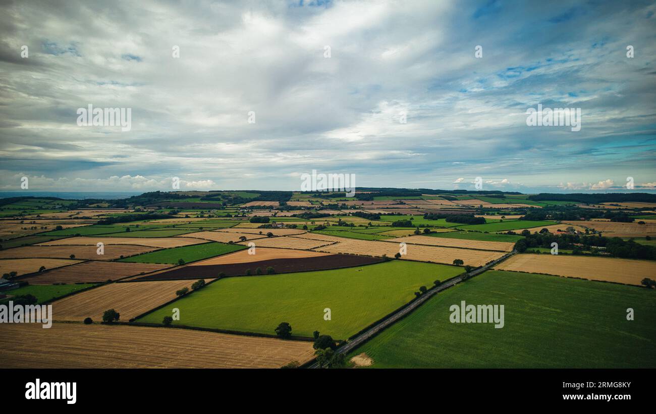 Scenic aerial photo of the nature in Yorkshire Stock Photo - Alamy