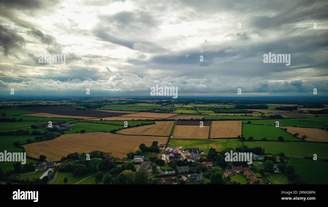 Scenic aerial photo of the nature in Yorkshire Stock Photo - Alamy