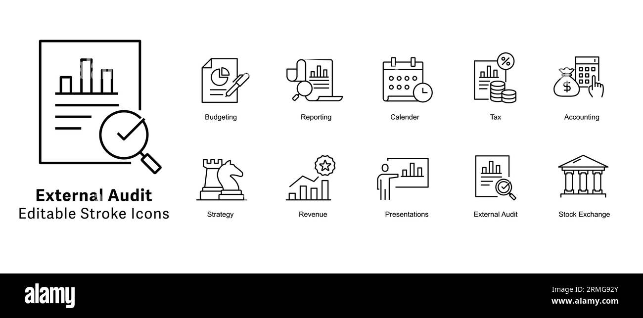 External Audit Vector Icons. Audit report vector icons, Compliance ...