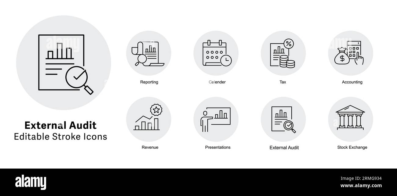 External Audit Vector Icons. Audit report vector icons, Compliance ...