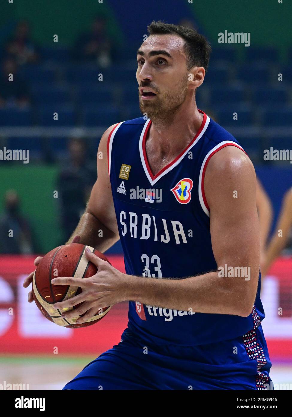 Quezon City, Philippines. 28th Aug, 2023. Nikola Milutinov of Serbia ...