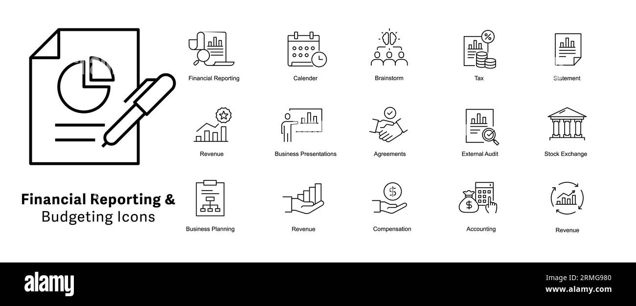 Budgeting calculator spreadsheet Stock Vector Images - Alamy