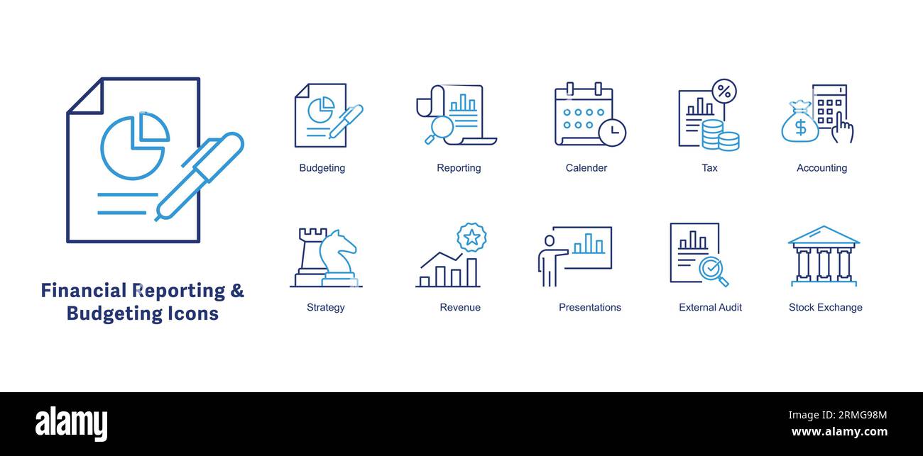 Budgeting calculator spreadsheet Stock Vector Images - Alamy