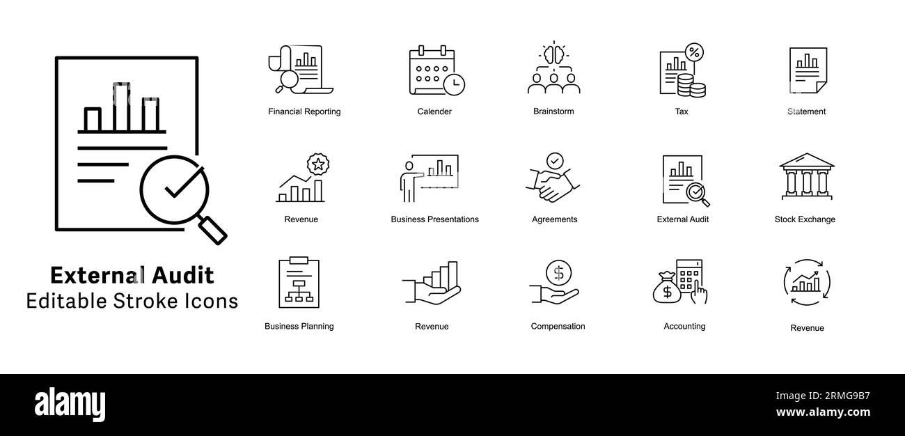 External Audit Vector Icons. Audit report vector icons, Compliance ...