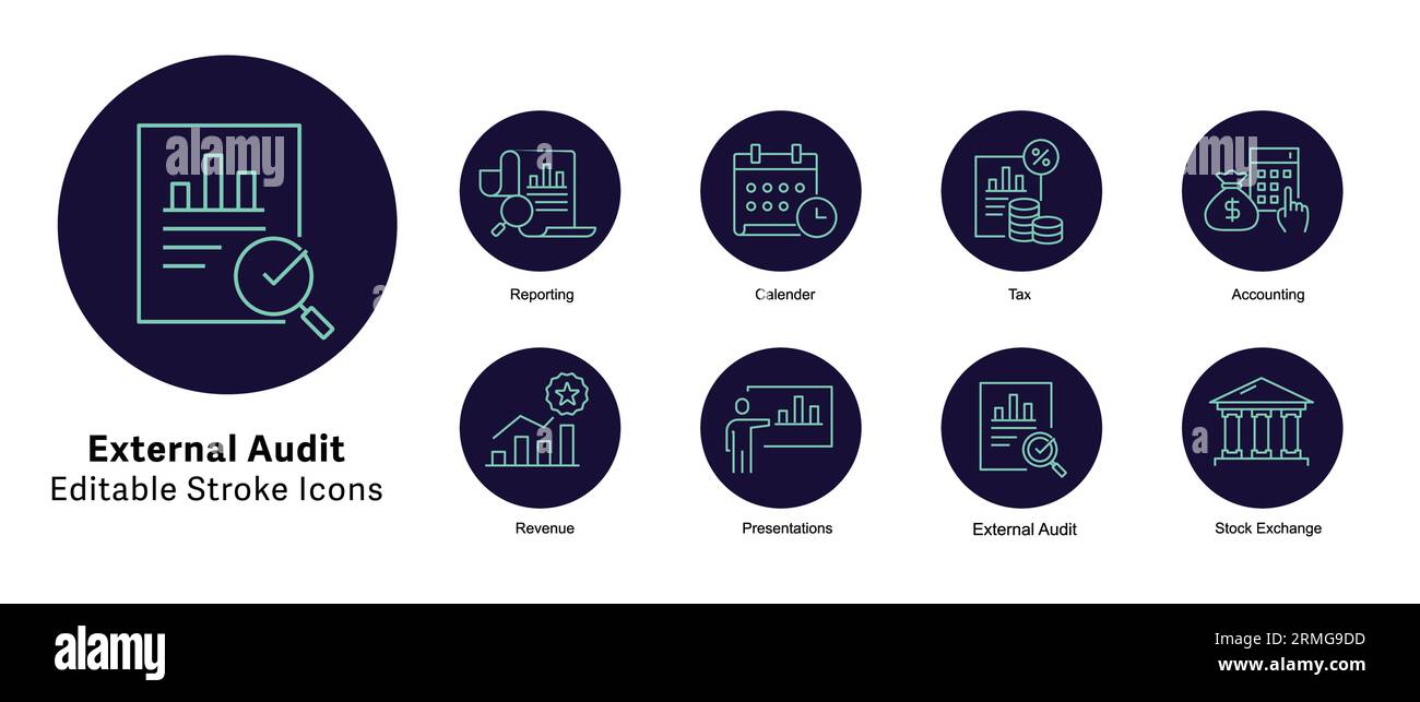 External Audit Vector Icons. Audit report vector icons, Compliance ...