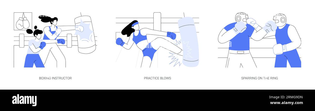 Boxing isolated cartoon vector illustrations se Stock Vector Image ...