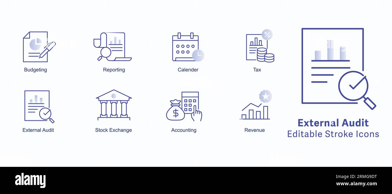 External Audit Vector Icons. Audit report vector icons, Compliance ...
