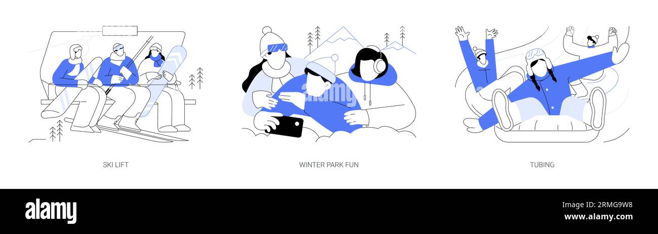 Winter park isolated cartoon vector illustrations se Stock Vector Image ...