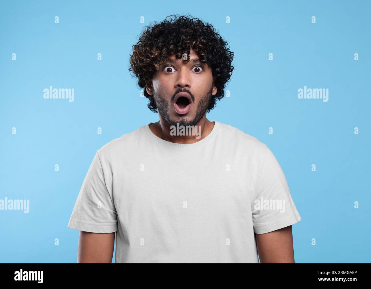 Surprised bearded man wear hi-res stock photography and images - Alamy