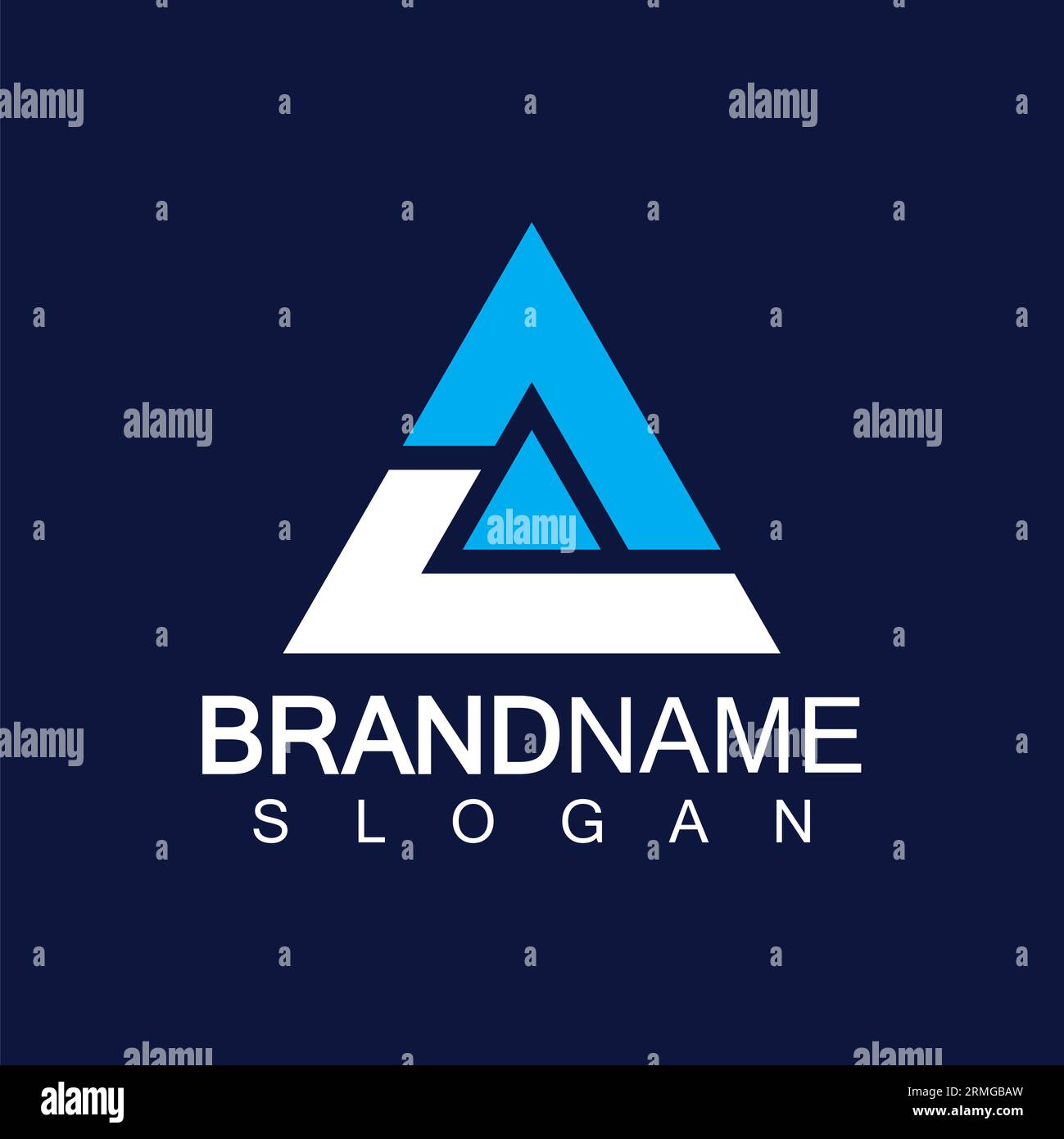 Creative letter LA triangle shape monogram logo Stock Vector Image ...