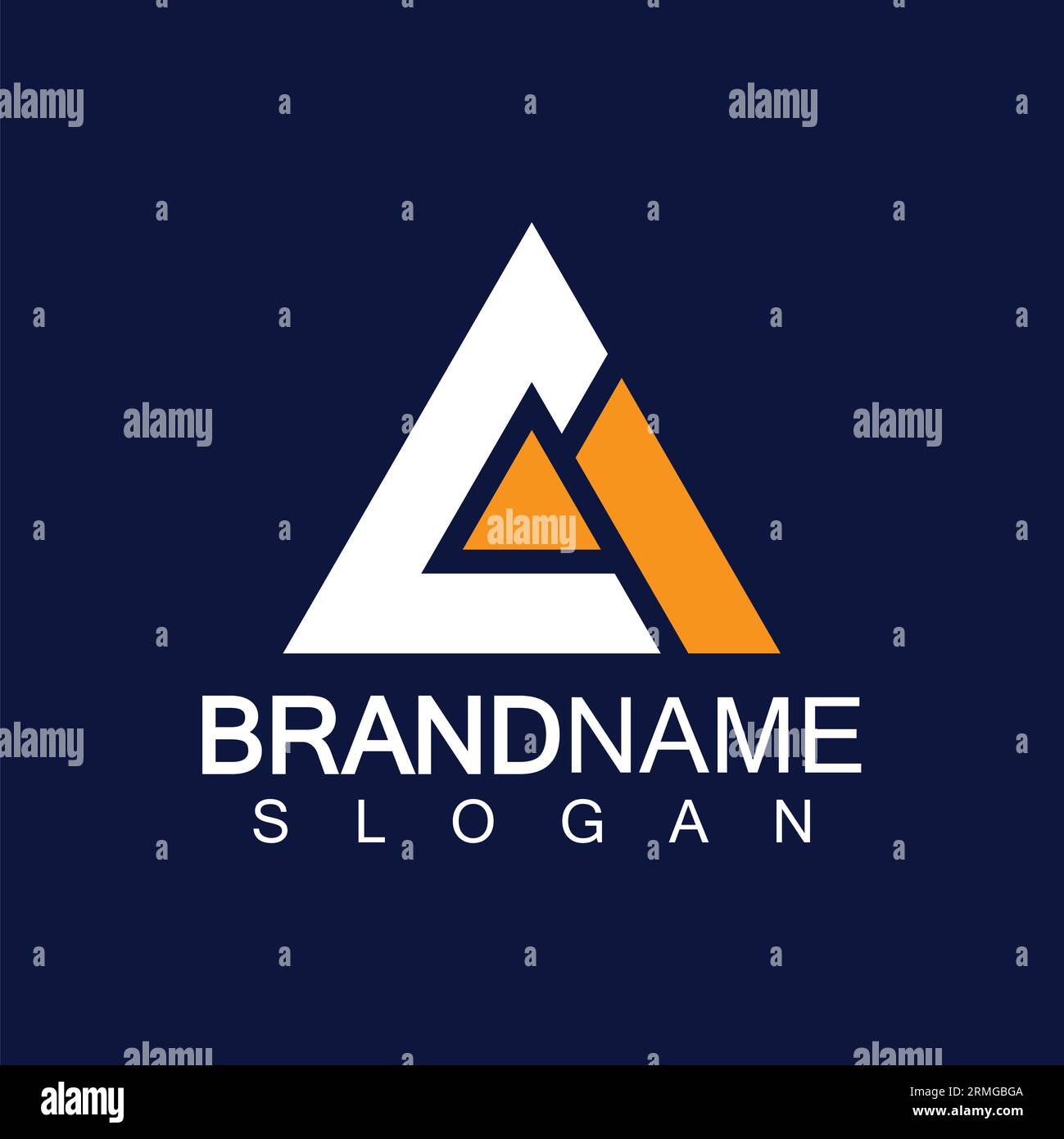 Creative letter LA triangle shape monogram logo Stock Vector Image ...