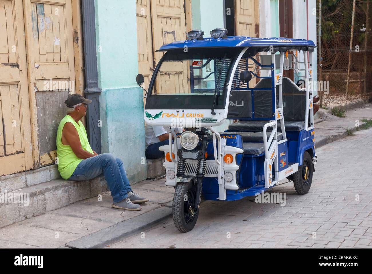 Havana, Cuba, 2023, Electric tricycle vehicle Stock Photo - Alamy
