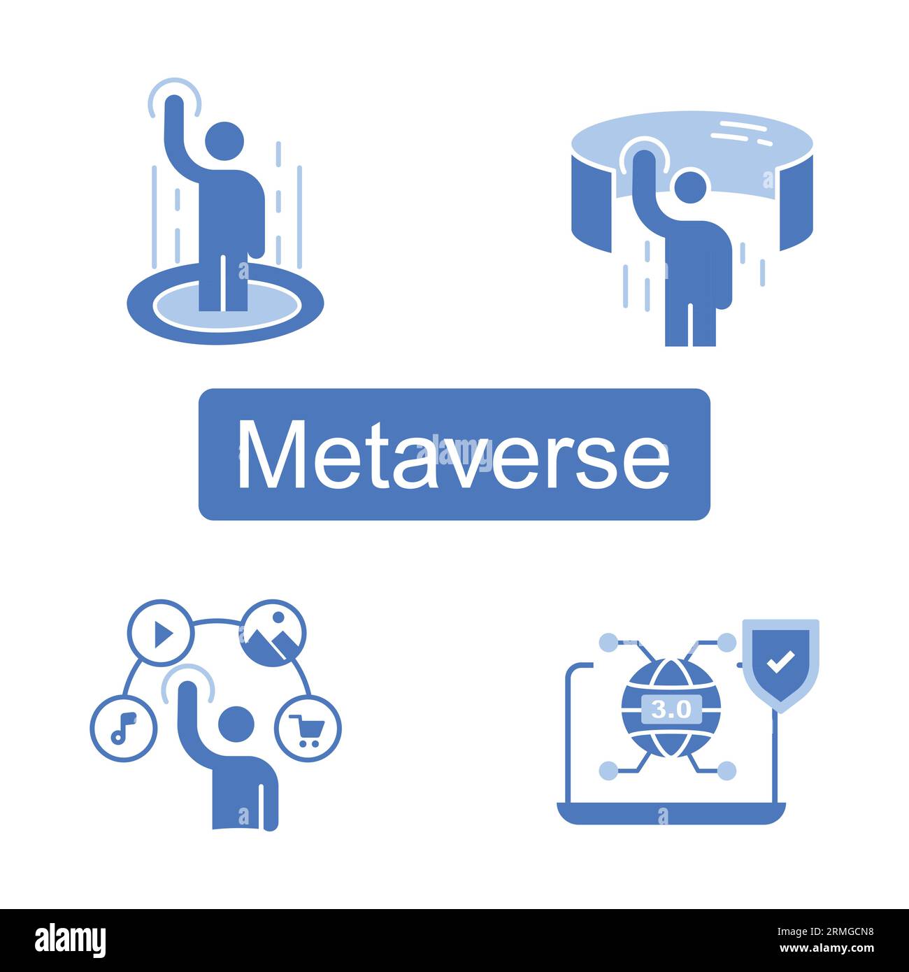 Metaverse Icon - Metaverse Symbol - Virtual Reality Icon - Augmented Reality Icon - Future ...
