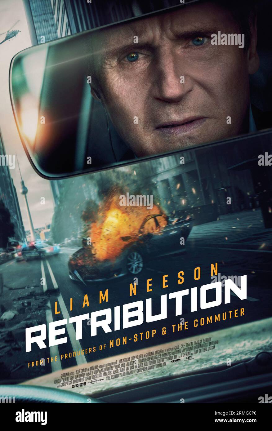 Retribution film poster Liam Neeson Stock Photo - Alamy