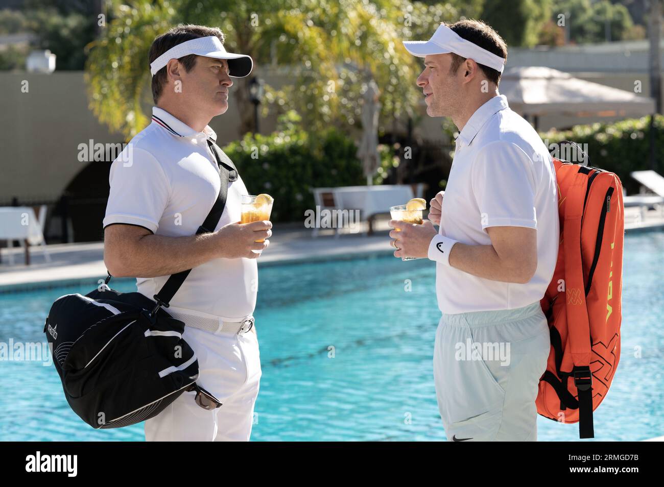 Dumb Money Nick Offerman & Seth Rogen Stock Photo - Alamy