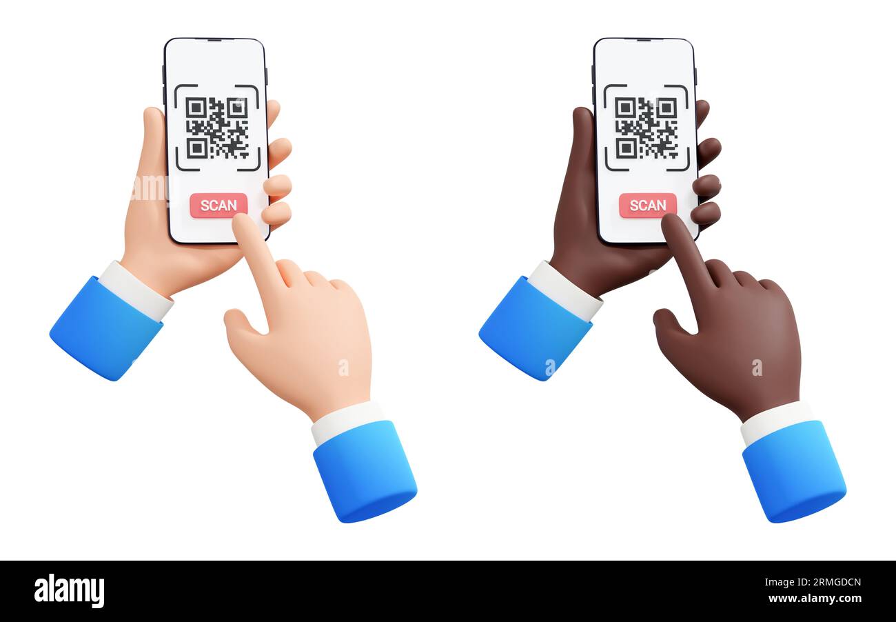 QR code reading 3d render illustration Stock Photo - Alamy QR code reading 3d render illustration Stock Photo - Alamy