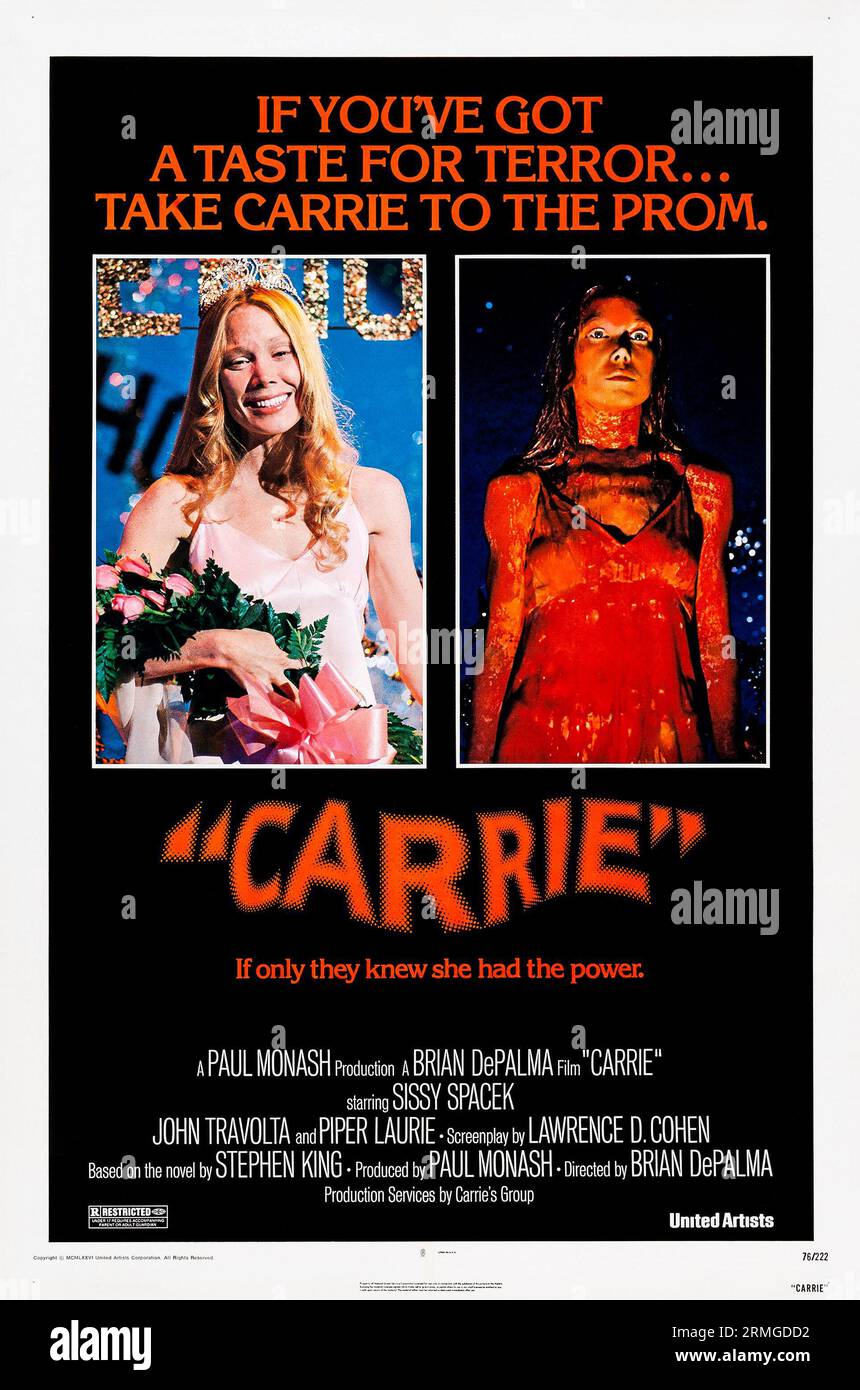 Carrie film poster Sissy Spacek Stock Photo - Alamy