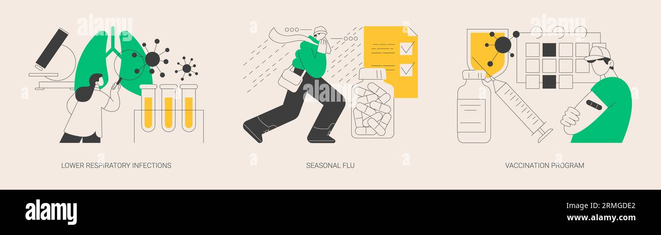Contagious disease abstract concept vector illustrations Stock Vector ...