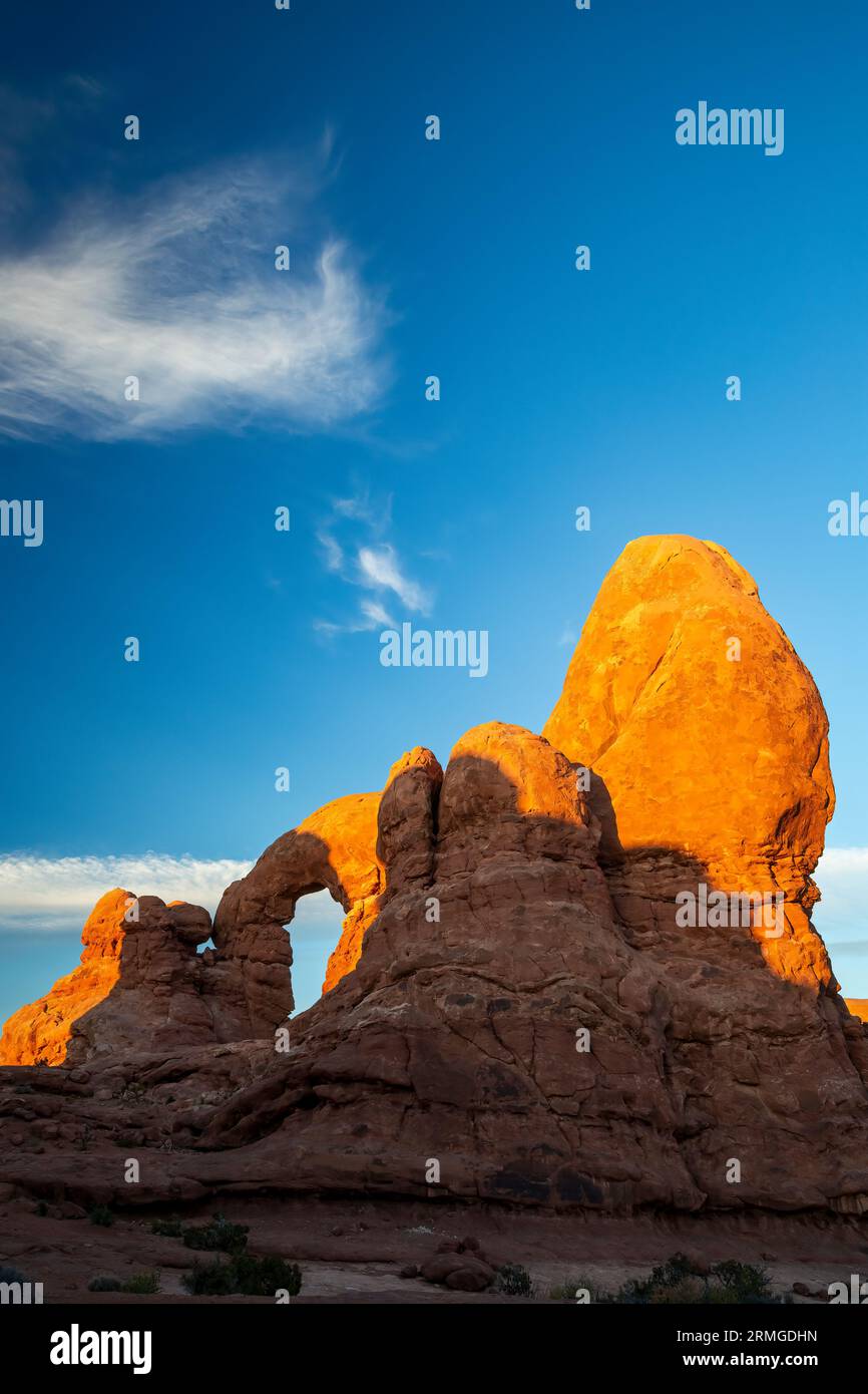 Turret arch arches national park hi-res stock photography and images ...