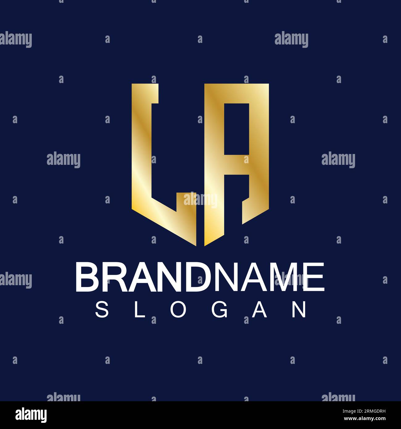 Initial Letters LA Logo Design Vector Template Stock Vector Image & Art ...