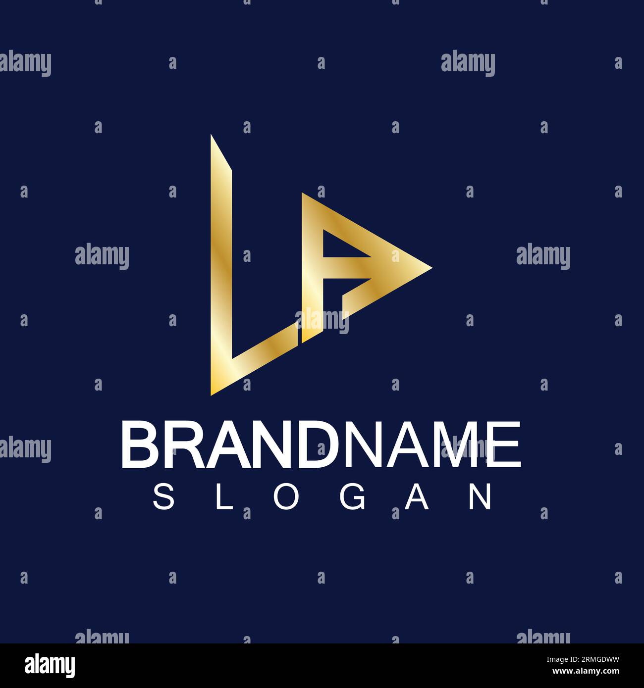 Initial Letters LA Logo Design Vector Template Stock Vector Image & Art ...