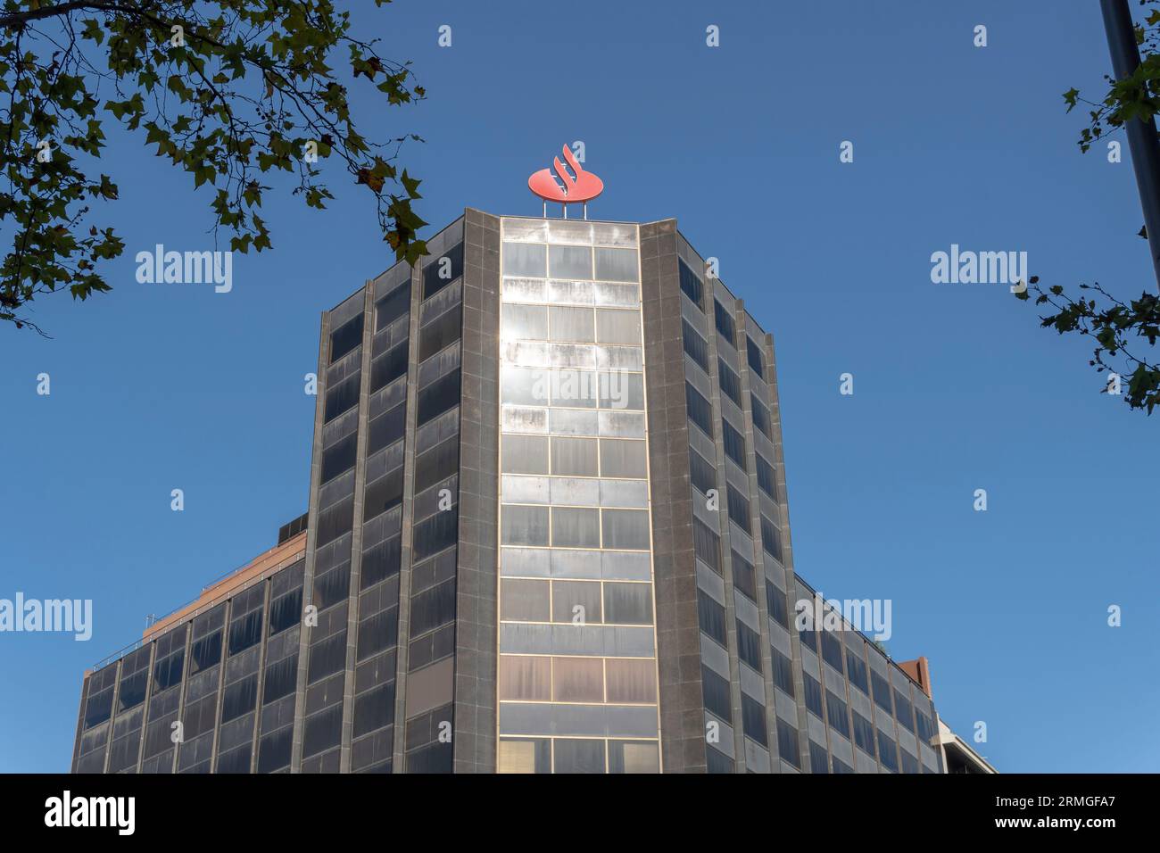 Santander bank headquarters building logo hi-res stock photography and ...
