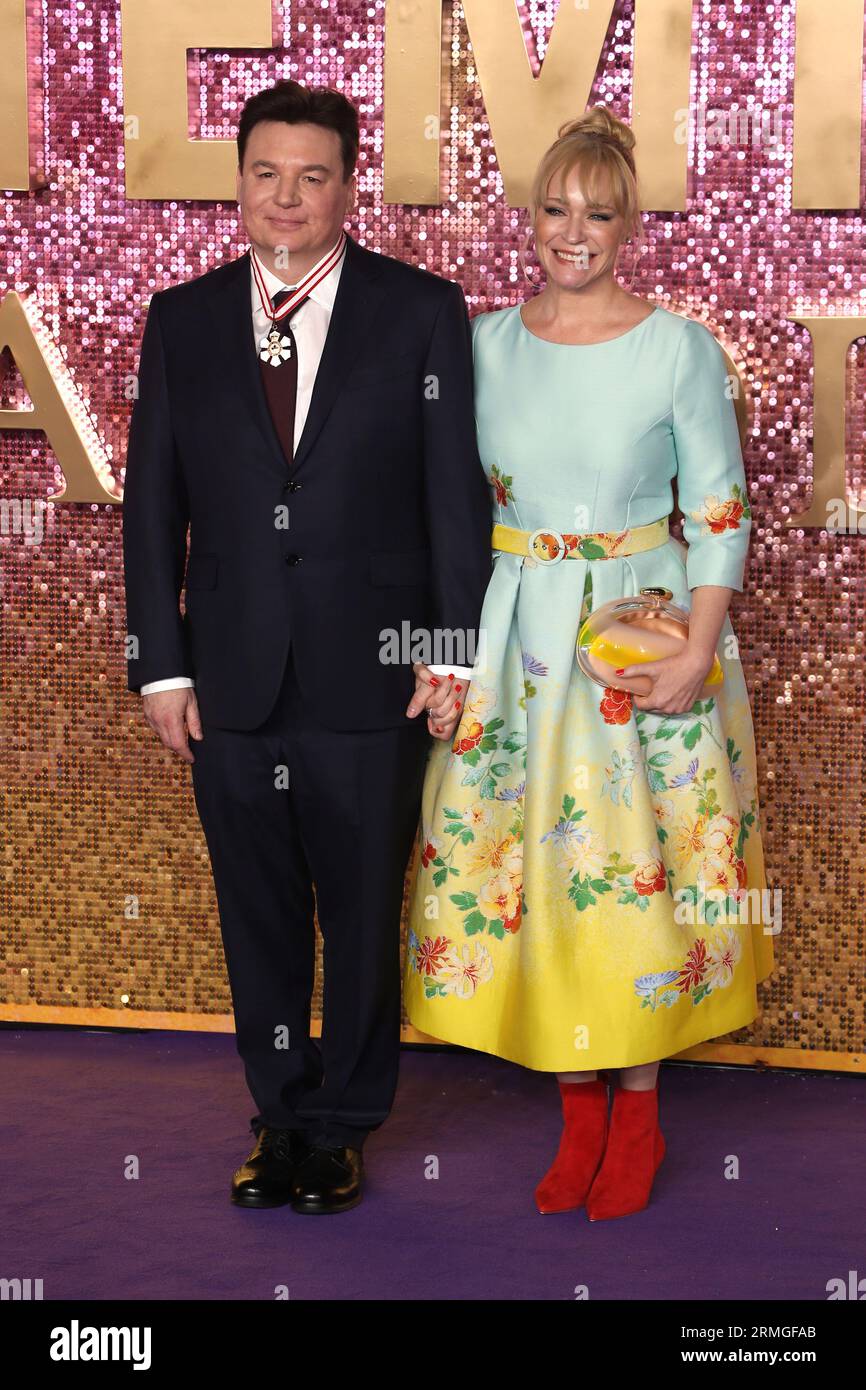 Mike Myers and Kelly Tisdale attend the World Premiere of 'Bohemian ...