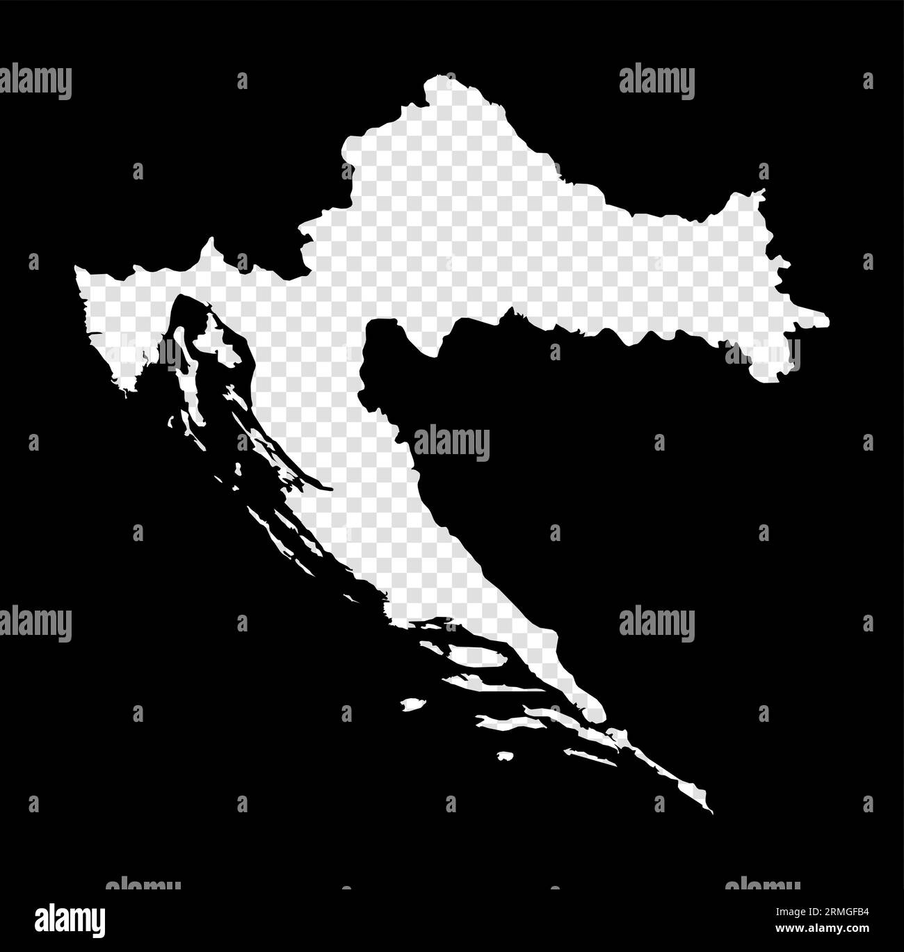 Map of croatia map Black and White Stock Photos & Images - Alamy