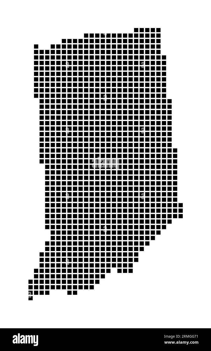 Indiana map. Map of Indiana in dotted style. Borders of the US state ...