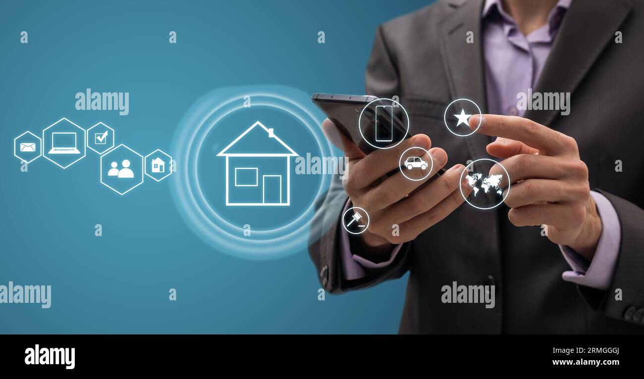 Smart home Automation Control System. Innovation technology internet ...