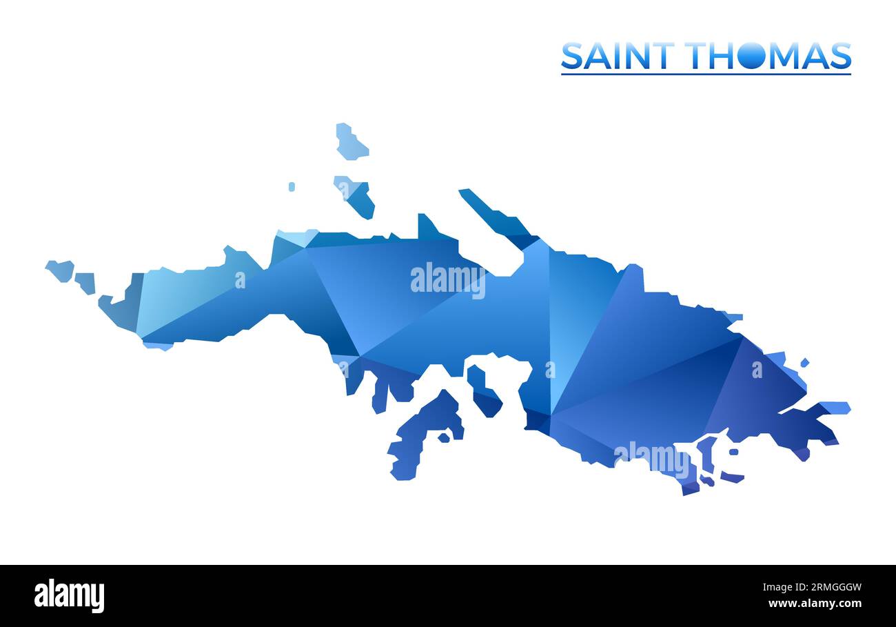 Vector map of saint thomas hi-res stock photography and images - Alamy