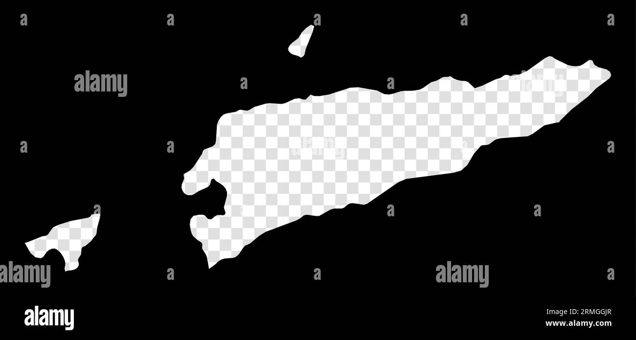 Stencil map of Timor-Leste. Simple and minimal transparent map of Timor ...
