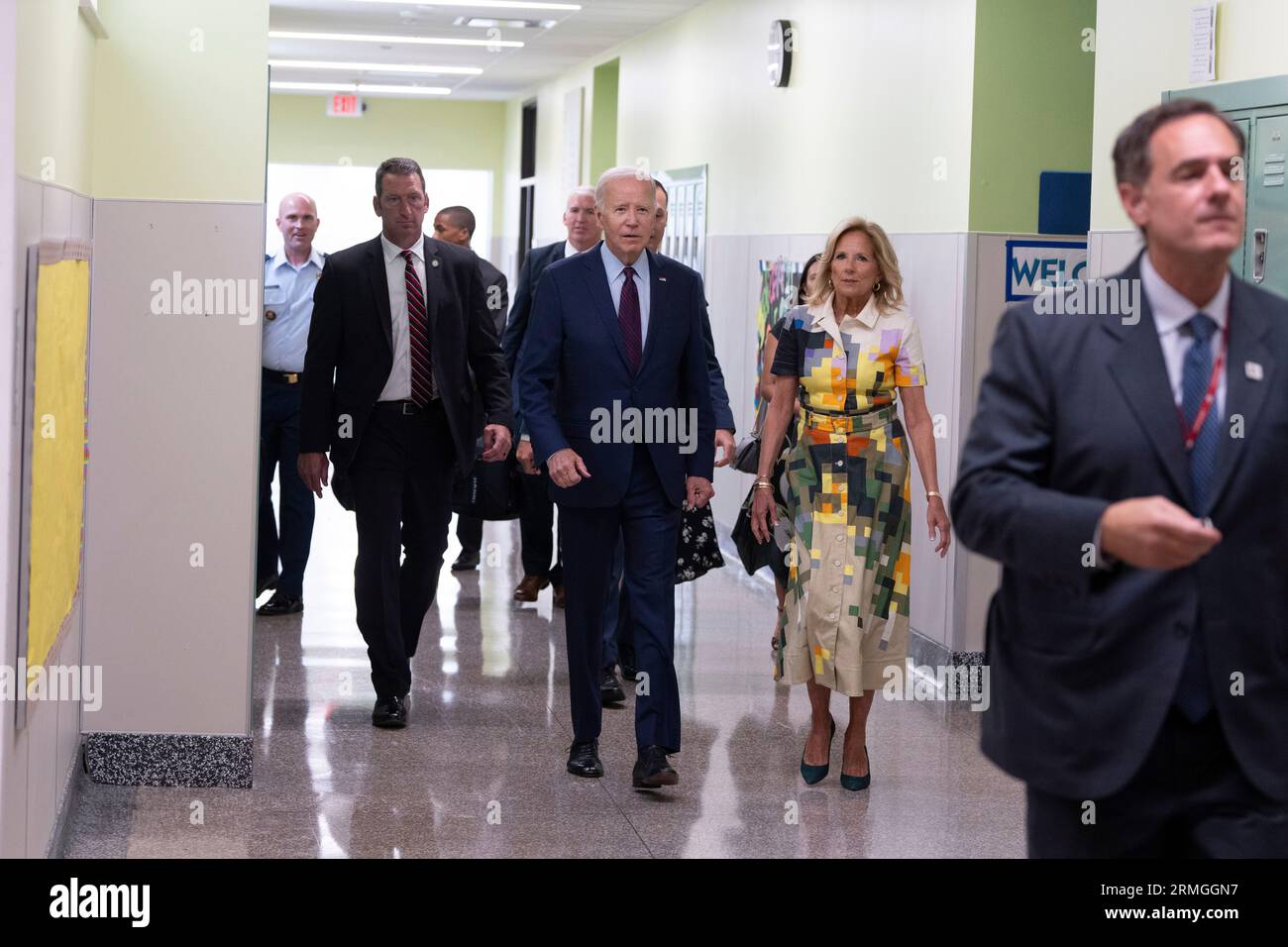 United States President Joe Biden and first lady Dr. Jill Biden welcome ...