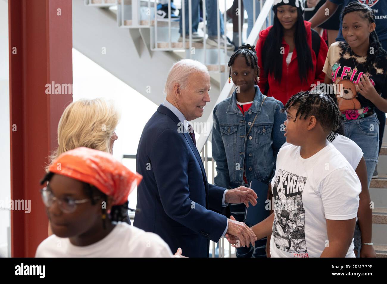 United States President Joe Biden and first lady Dr. Jill Biden welcome ...