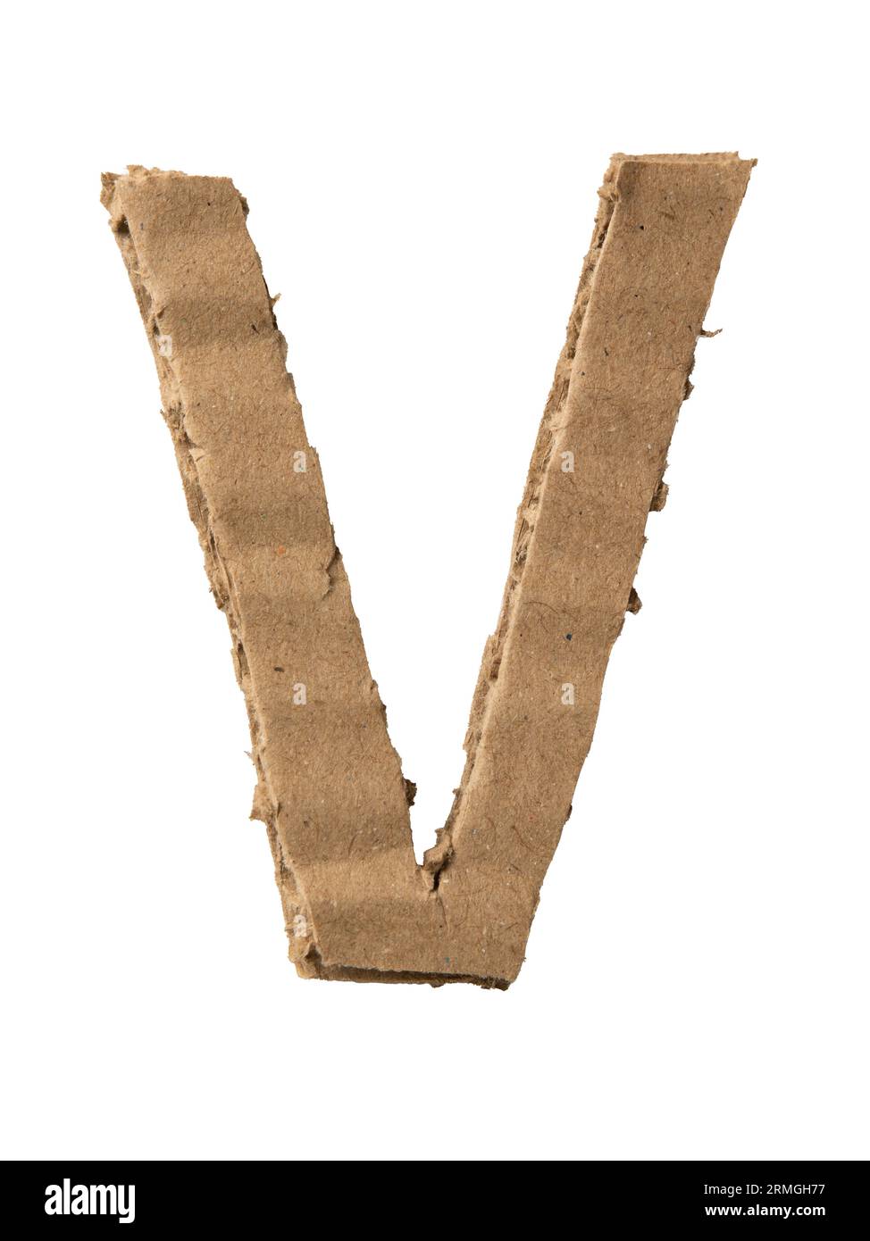 V alphabet cut out of cardboard paper Stock Photo - Alamy