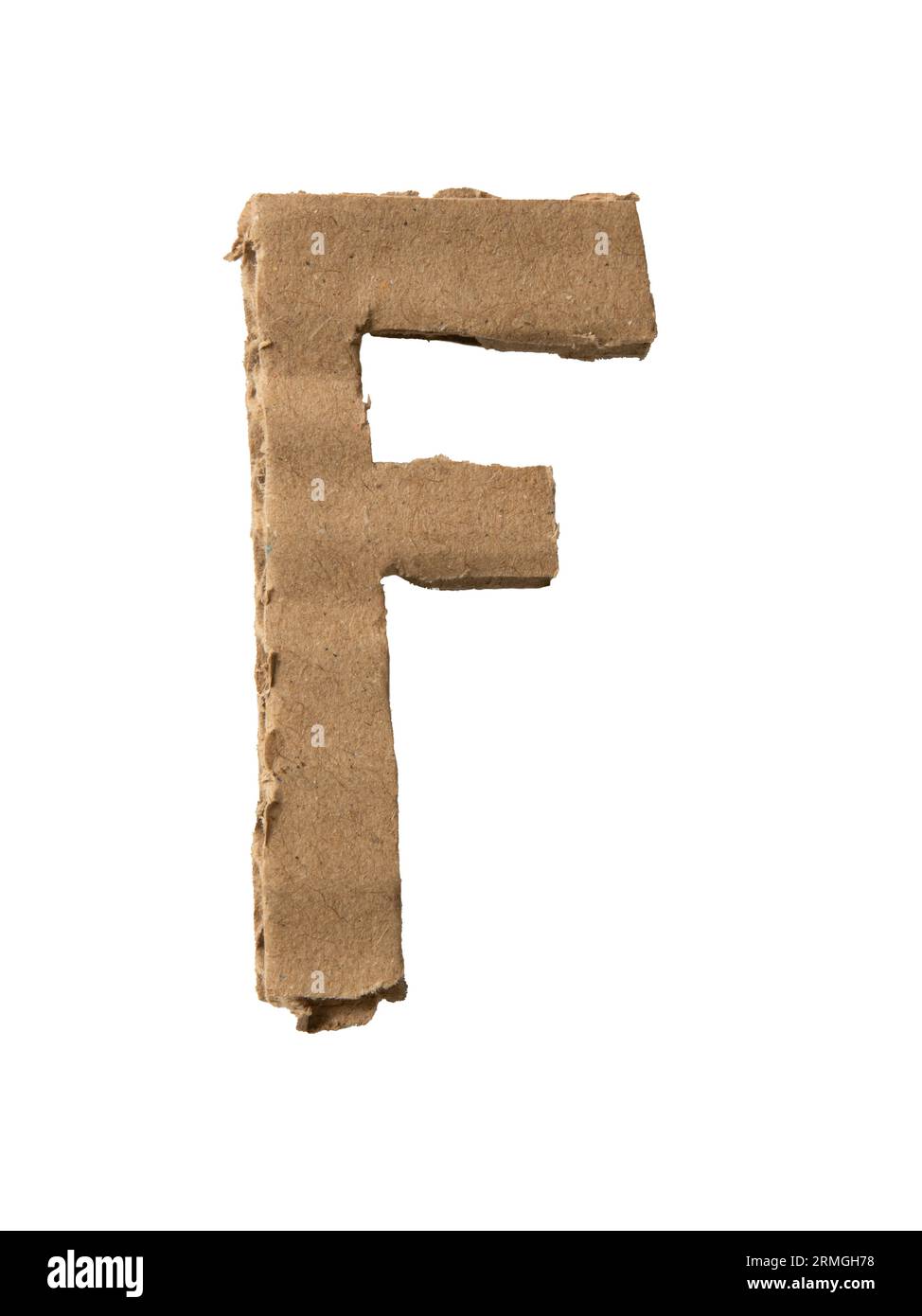 F alphabet cut out of cardboard paper Stock Photo - Alamy