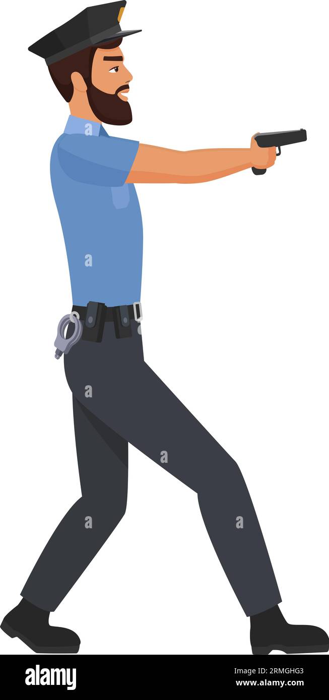 Policeman With Gun Clipart