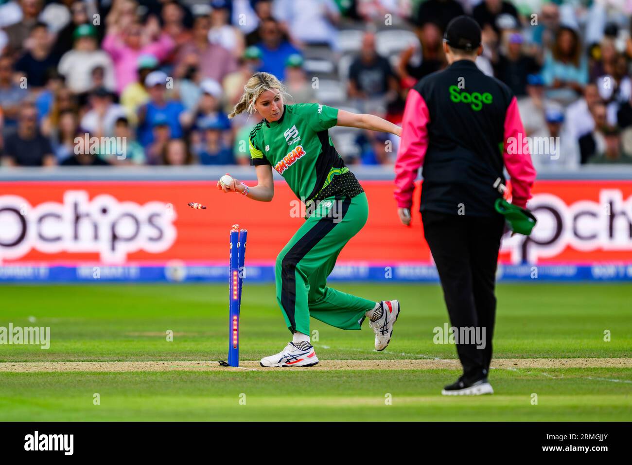 LONDON, UNITED KINGDOM. 27 August, 23. Lauren Bell of Southern Brave ...