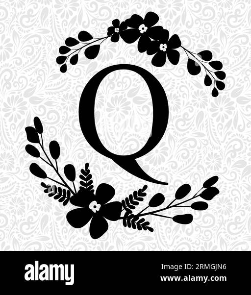 Alphabet Letter Q, Alphabet Letter Design, Alphabet Letter illustration ...
