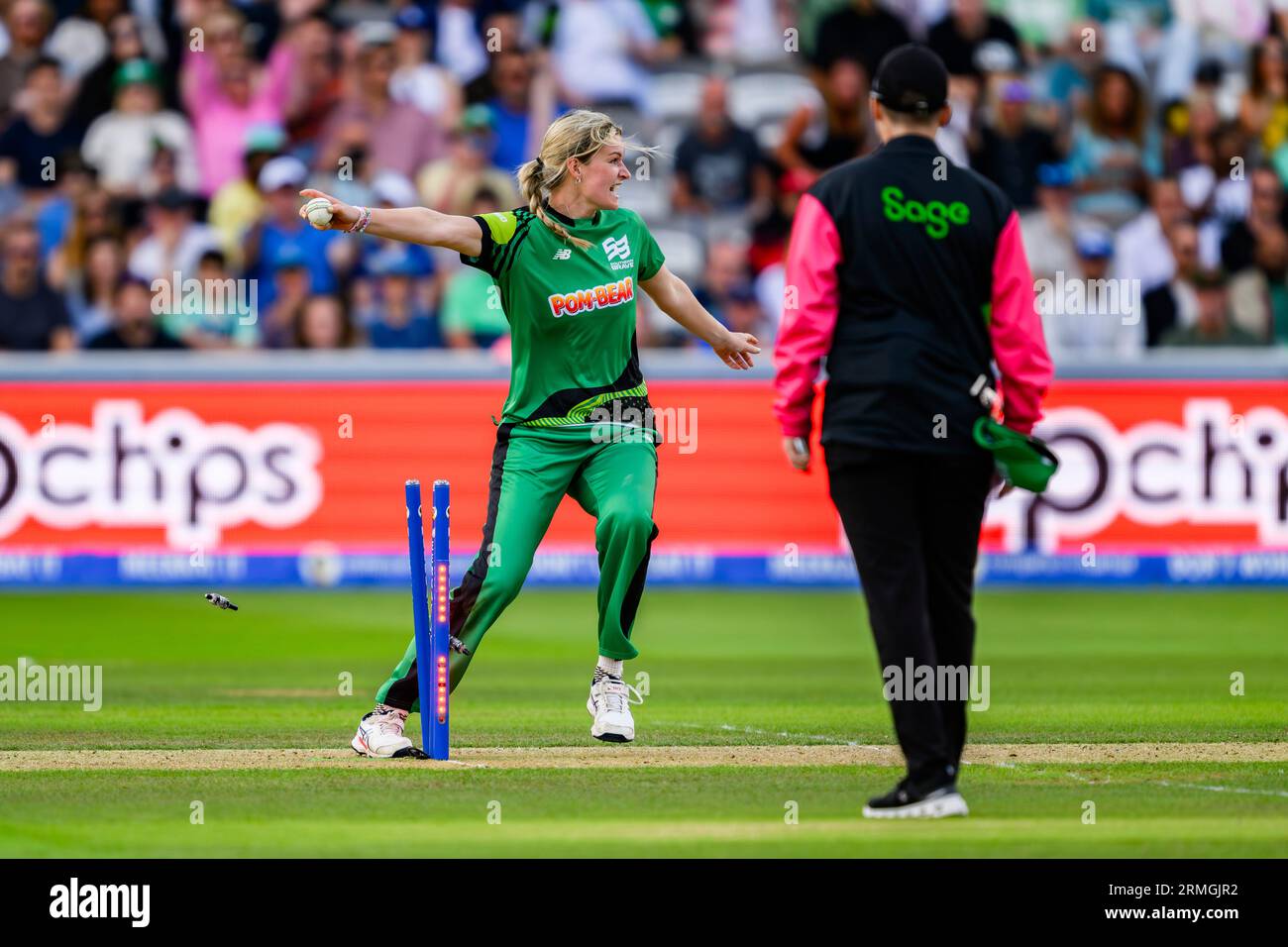 LONDON, UNITED KINGDOM. 27 August, 23. Lauren Bell of Southern Brave ...