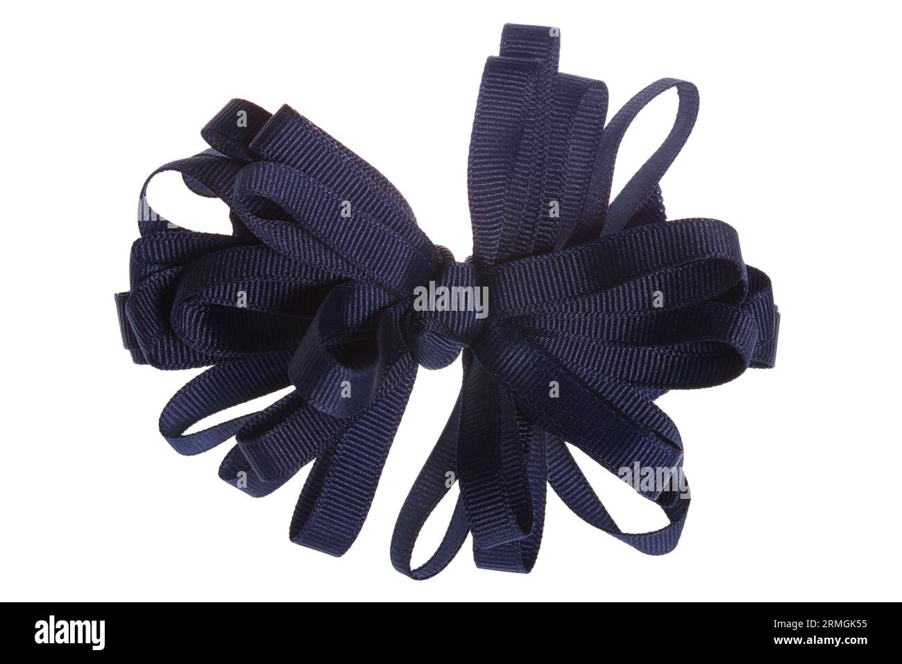 Beautiful blue gift bow, isolated on white Stock Photo - Alamy