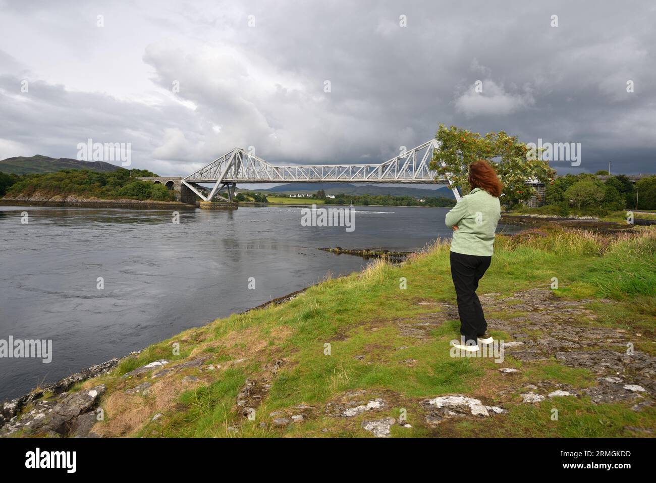 The Falls of Lora, underneath the Connell bridge that spans the outflow ...