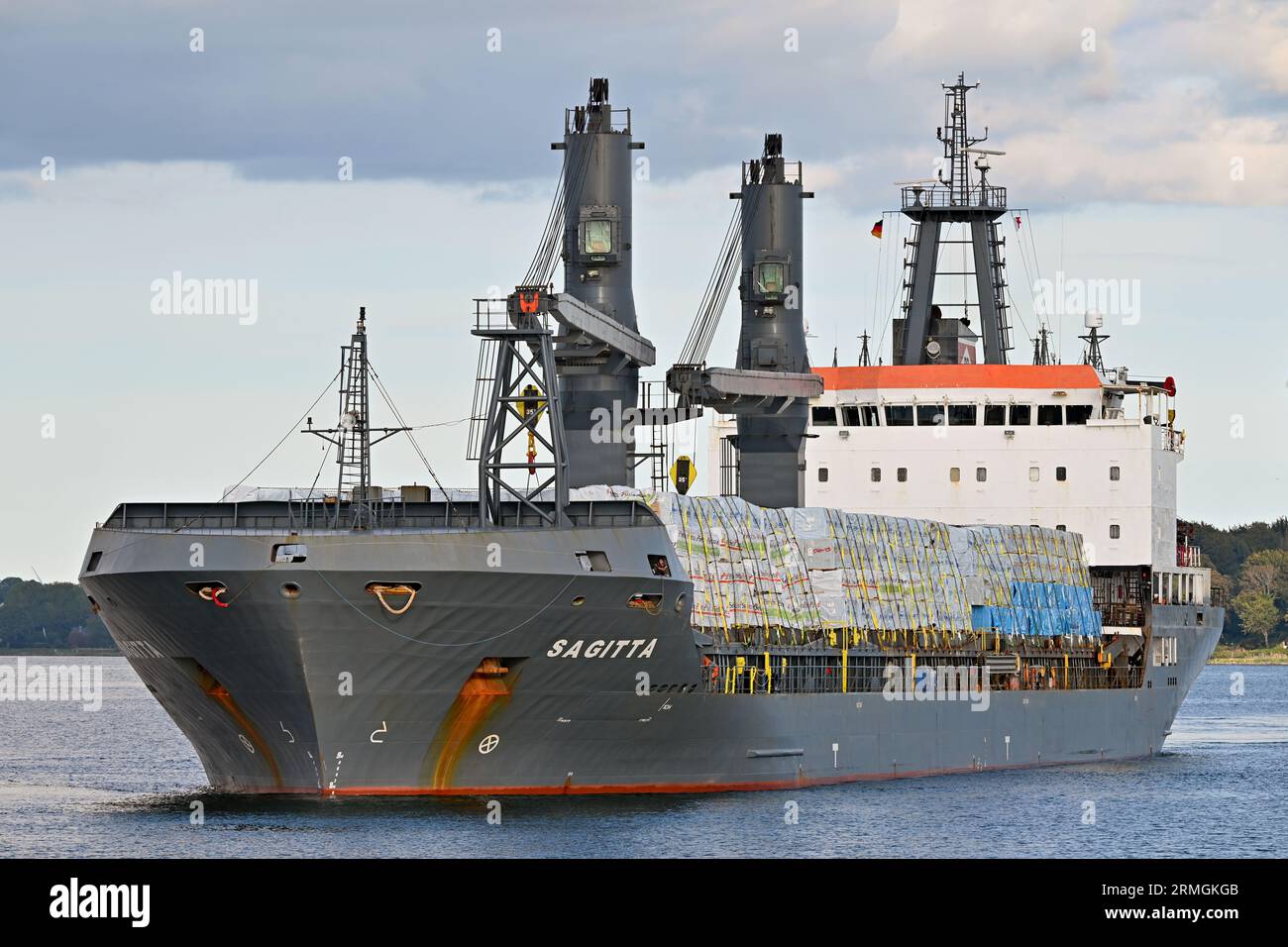 General Cargo Ship SAGITTA at the Kiel Canal locks Stock Photo - Alamy