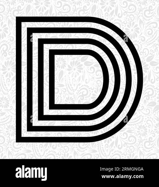 Alphabet Letter D, Alphabet Letter Design, Alphabet Letter illustration ...