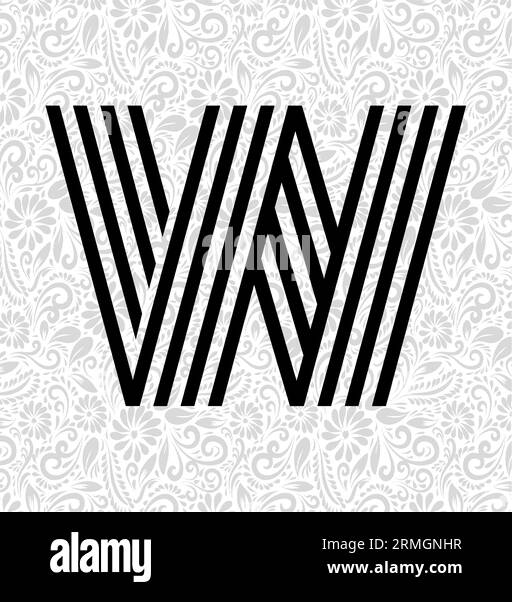 Alphabet Letter W, Alphabet Letter Design, Alphabet Letter illustration ...